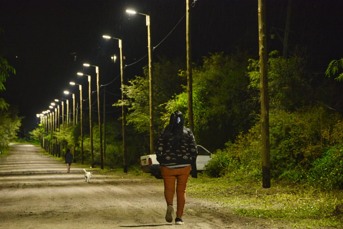 Valle Fértil: Inauguraron iluminación led en el Bajo de Astica